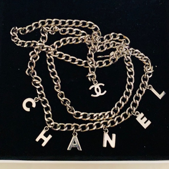 CHANEL | Accessories | Chanel Cc Logo Letter Chain Belt Necklace ...